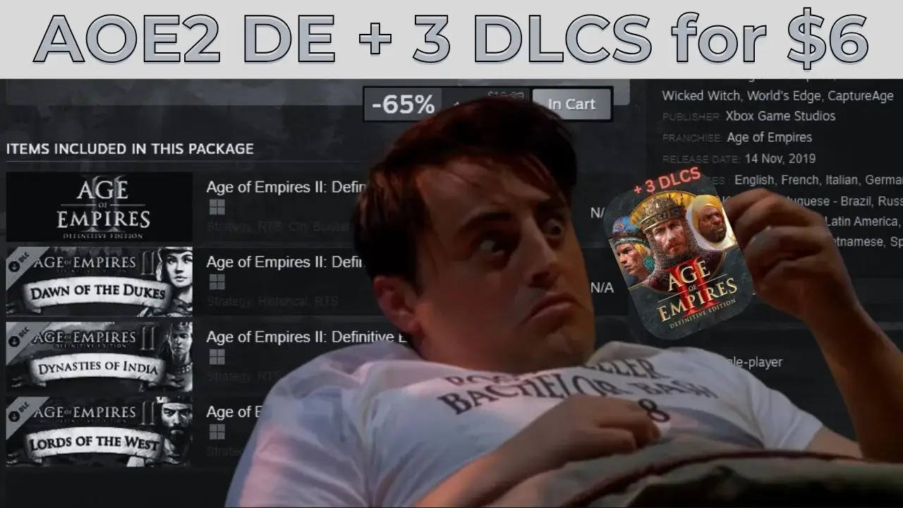 Age of Empires 2 DE + 3 DLCS for $7 Only.. Steam Winter Sale